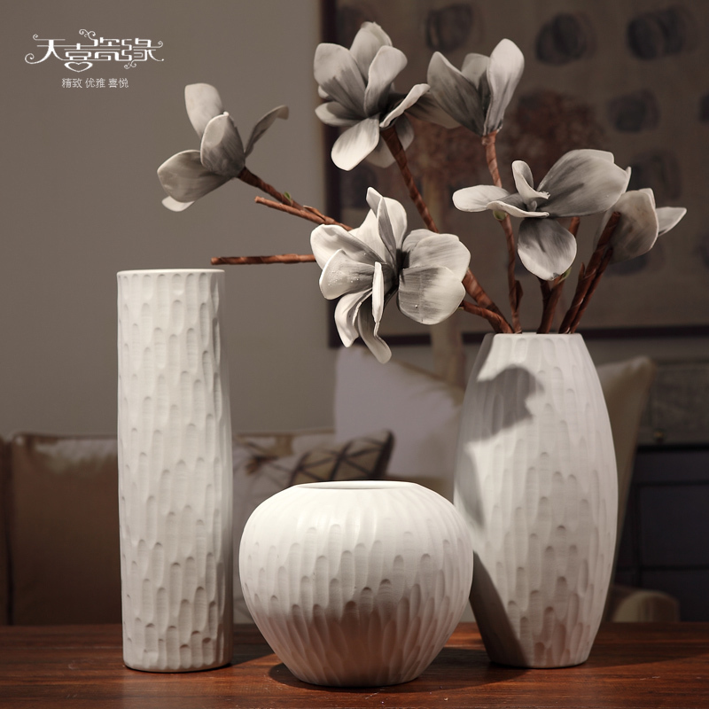 34 72 Jingdezhen Ceramic Vase Arrangement Living Room Flower Arrangement White Table 34-72-jingdezhen-ceramic-vase-arrangement-living-room-flower-arrangement-white-table