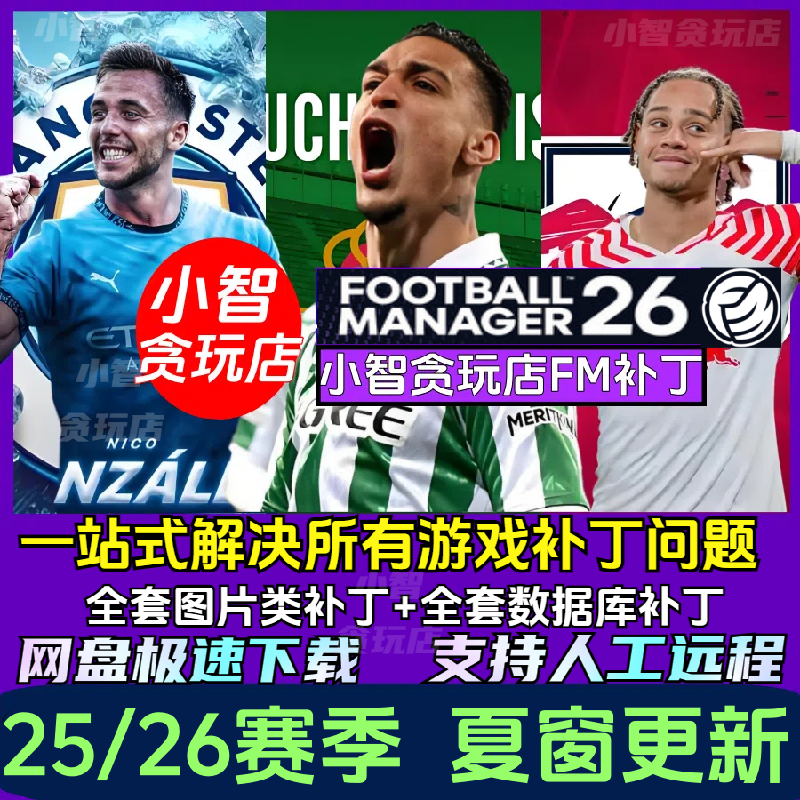 足球经理26补丁 FM2026补丁 2526赛季头像队徽球衣传奇远程安装_steam游戏_淘宝游戏网